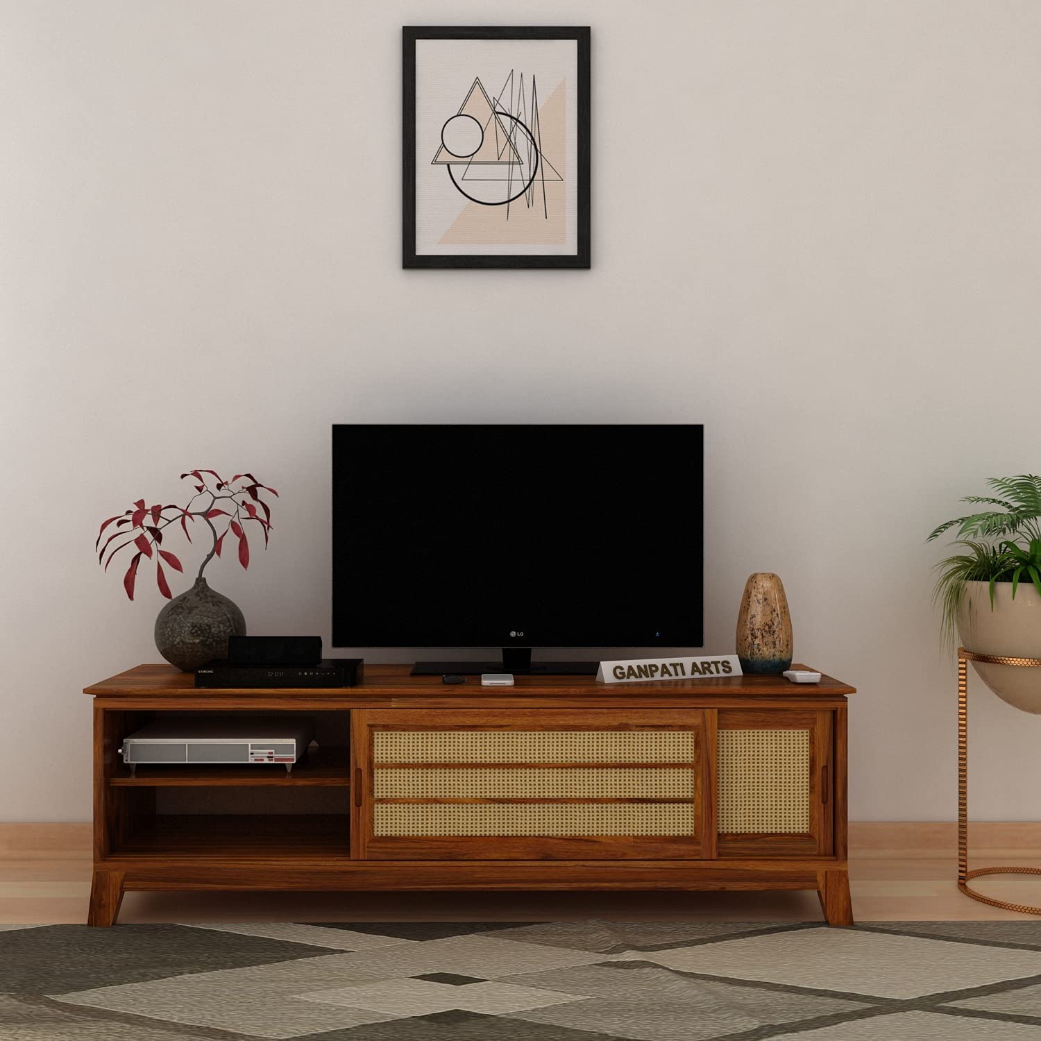 Buy Gt Arts Solid Sheesham Wood Entertainment Tv Unit for Living Room ...
