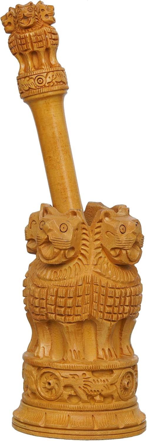 Amazon.com: YobUP Ashoka Pillar Ashok Stambh Wooden Ashoka Stupa Indian ...