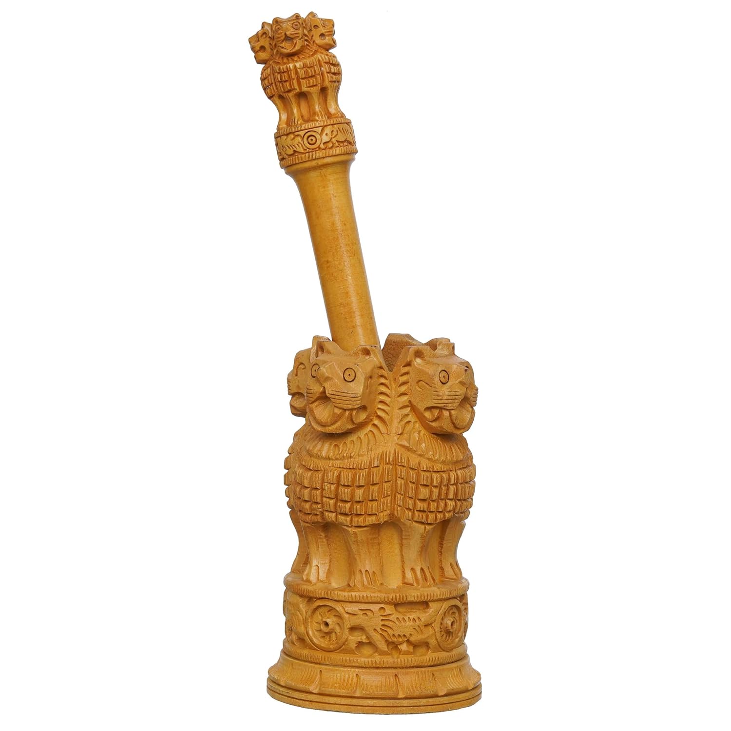 ANJANI CRAFT Ashoka Pillar Ashok Stambh Wooden Ashoka Stupa Indian Home ...