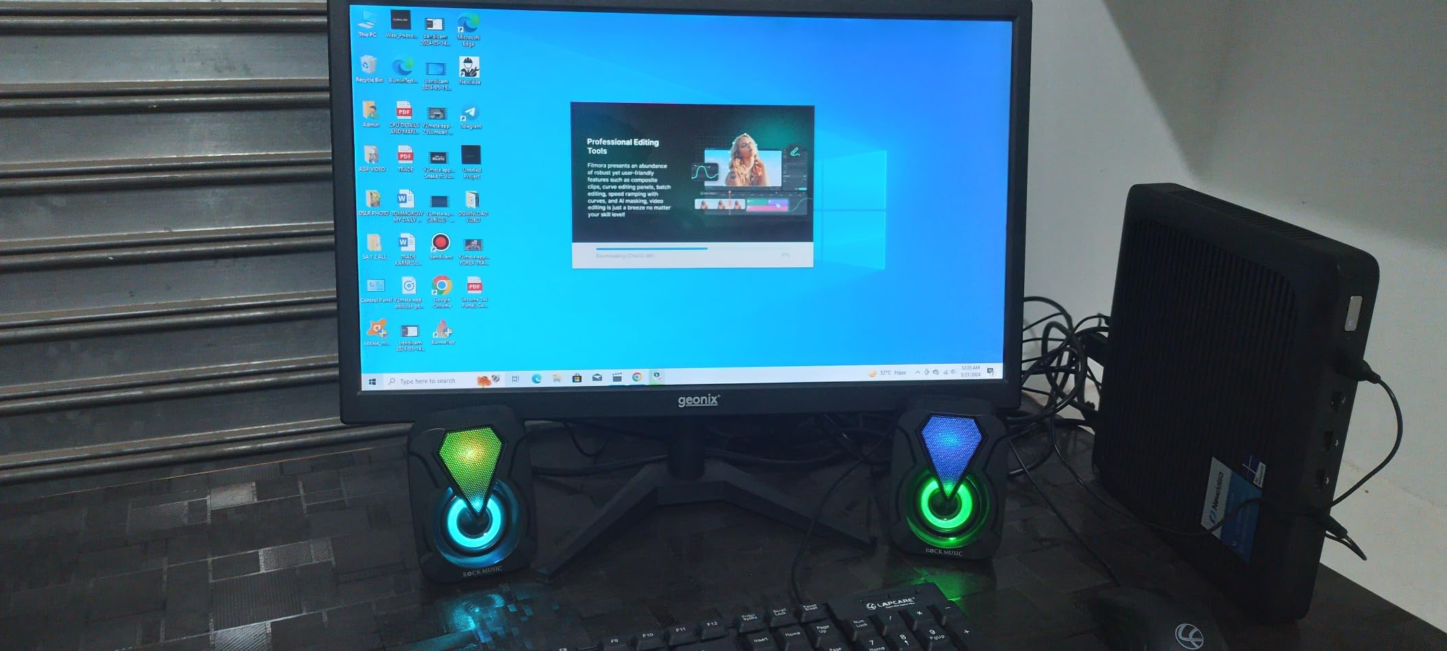 GEONIX 22 Inch PC Monitor, FHD IPS 1920x1080P Monitor 75Hz 100% sRGB ...