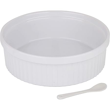 Amazon.com: HIC Souffle, Fine White Porcelain, 7.5-Inch, 48-Ounce, 1.5 ...