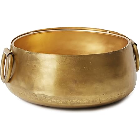 Amazon.com: Creative Co-Op Round Hammered Metal Bowl, 14", Gold,DA7392 ...