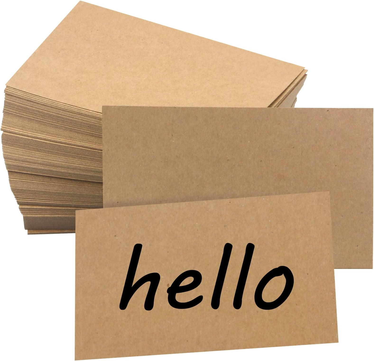 Amazon.com : 200 Pack Kraft Paper Cards 3 x 5 Inch Index Cards Blank ...