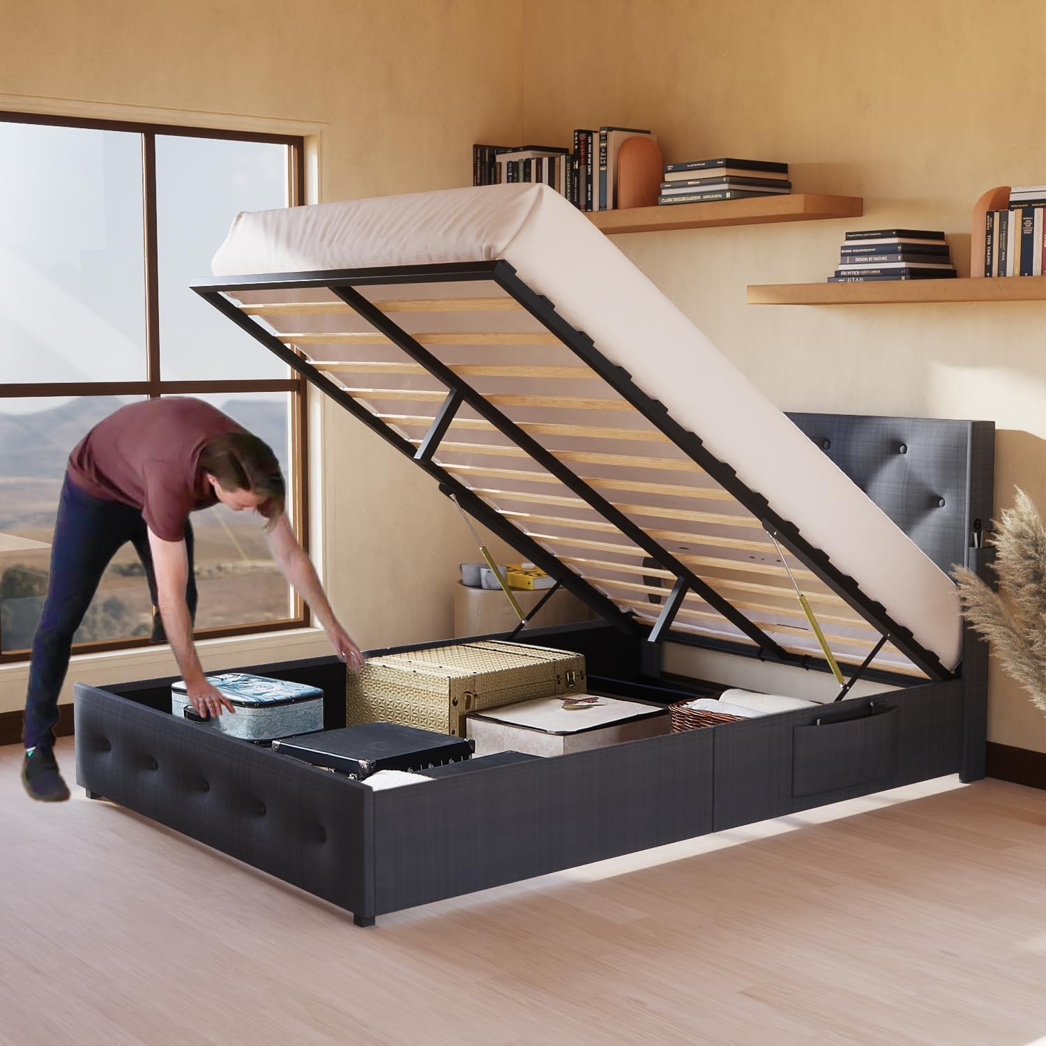 Bed Lift Plans And Materials Highdecora 900mm Hydraulic Bed Lift