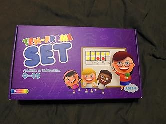 Amazon.com: Magnetic Ten Frame Set: 2 Durable Extended Ten-Frames + 48 ...