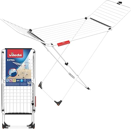 Vileda Extra X-Legs Clothes Airer, Indoor Drying Rack, 20 Metre Drying ...