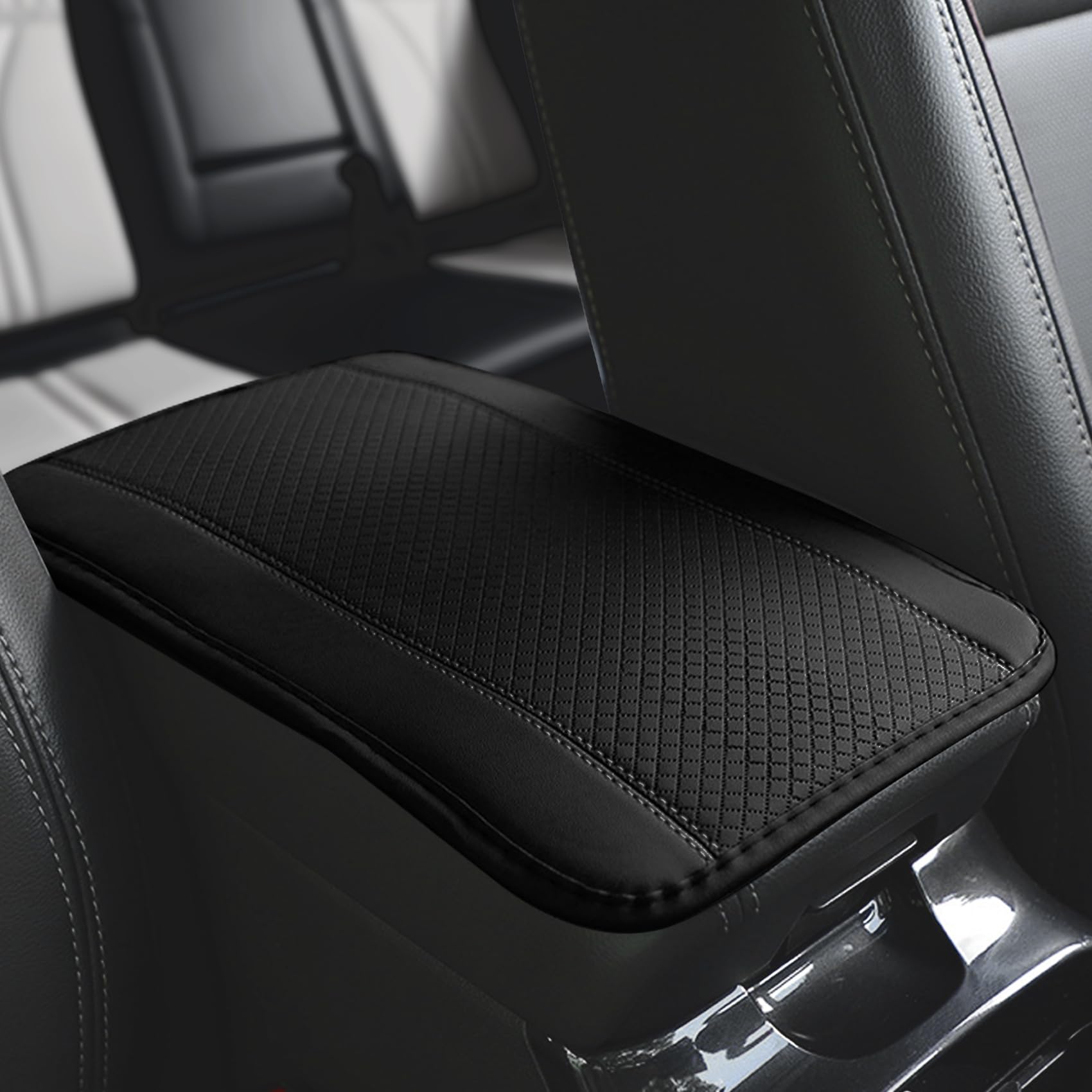 Amazon.com: Auto Center Console Pad, PU Leather Car Armrest Seat Box ...