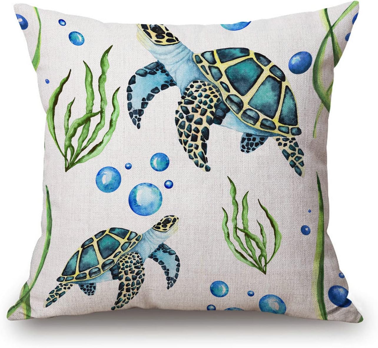 Amazon.com: Solekla Beach Sea Turtles Throw Pillow Cover,Animals Turtle ...