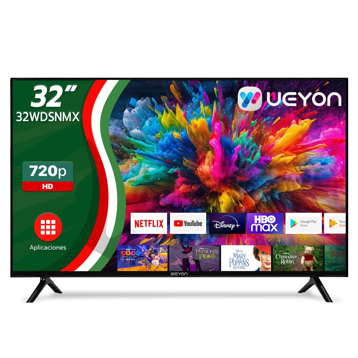 WEYON Smart TV Pantalla Television 32" Pulgadas Android TV, HD 60Hz ...