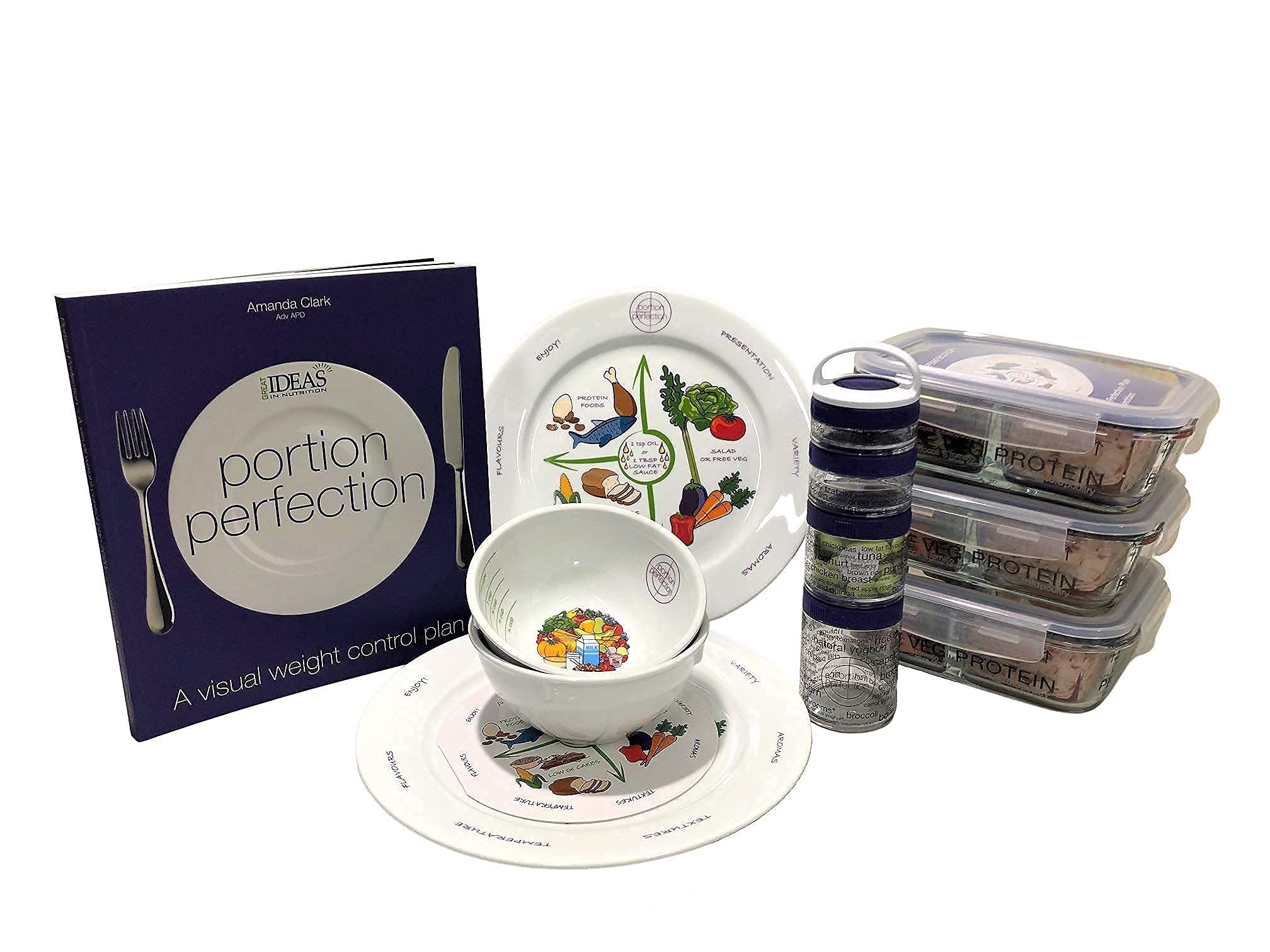 The Ultimate Portion Control Pack For Weight Loss Porcelain Plates ...
