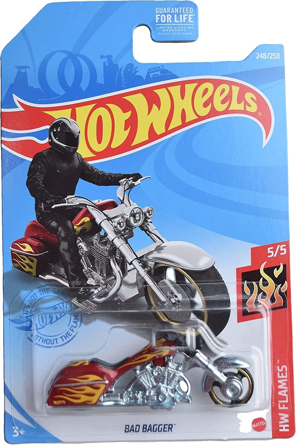 Amazon.com: Hot Wheels Bad Bagger, Flames 5/5 [red] 248/250 : Toys & Games