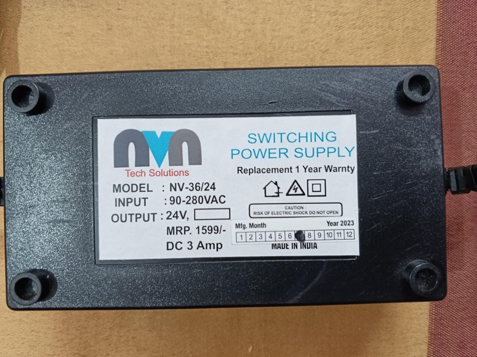 NVN Tech SMPS Power Supply Adapter for RO Motor 3AMP (24V) RO Purifier ...