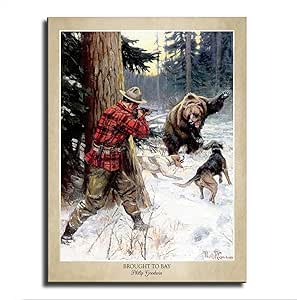 Amazon.com: HTQFDC Brought to Bay by Philip Goodwin Poster Art Print ...