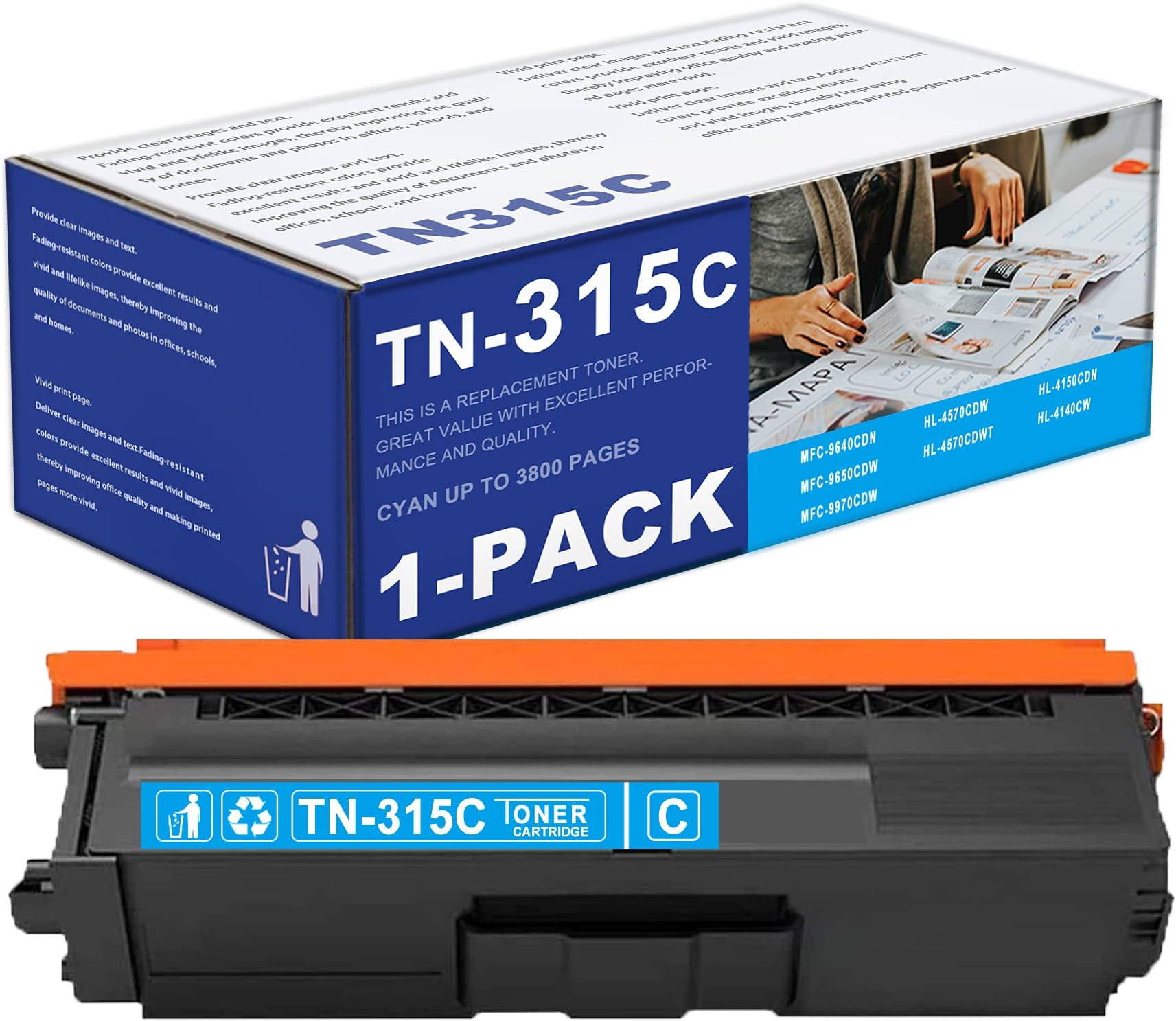 Amazon.com: Brother TN-315 CMYK Toner Cartridge Set, Black/Cyan/Magenta ...