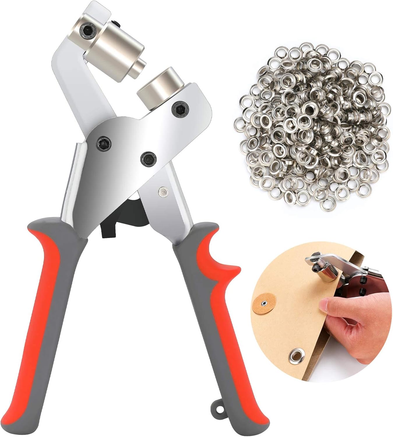 Amazon.com: Grommet Tool Kit, 1/4 Inch Eyelet Kit Press Plier (6mm ...
