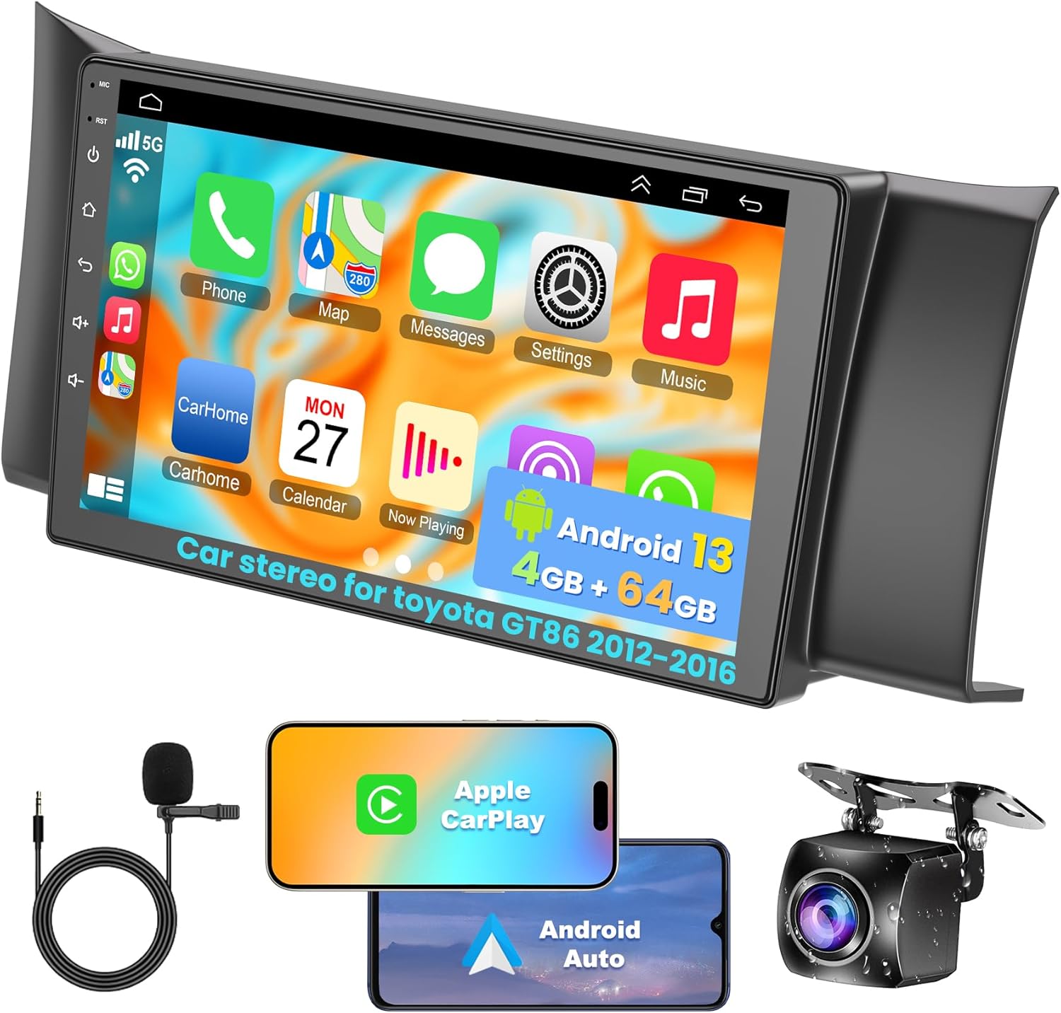 Amazon.com: 4G+64G Car Radio for Toyota GT86/Subaru BRZ 2012 2013 2014 ...