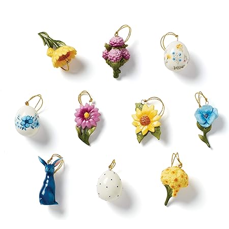 Amazon.com: Lenox Celebrate Easter 10-Piece Ornament Set, Tree not ...