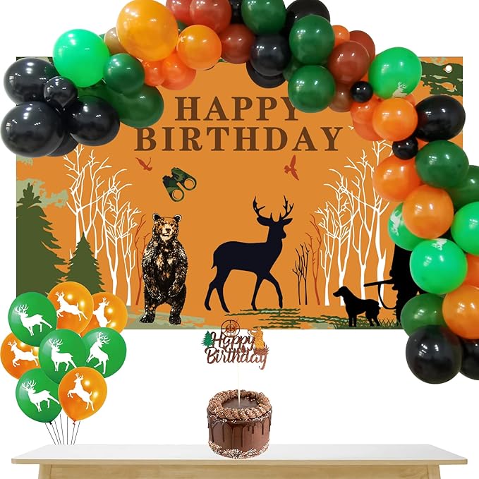 Amazon.com: Hunting Birthday Party Decorations Set - Hunting Party ...
