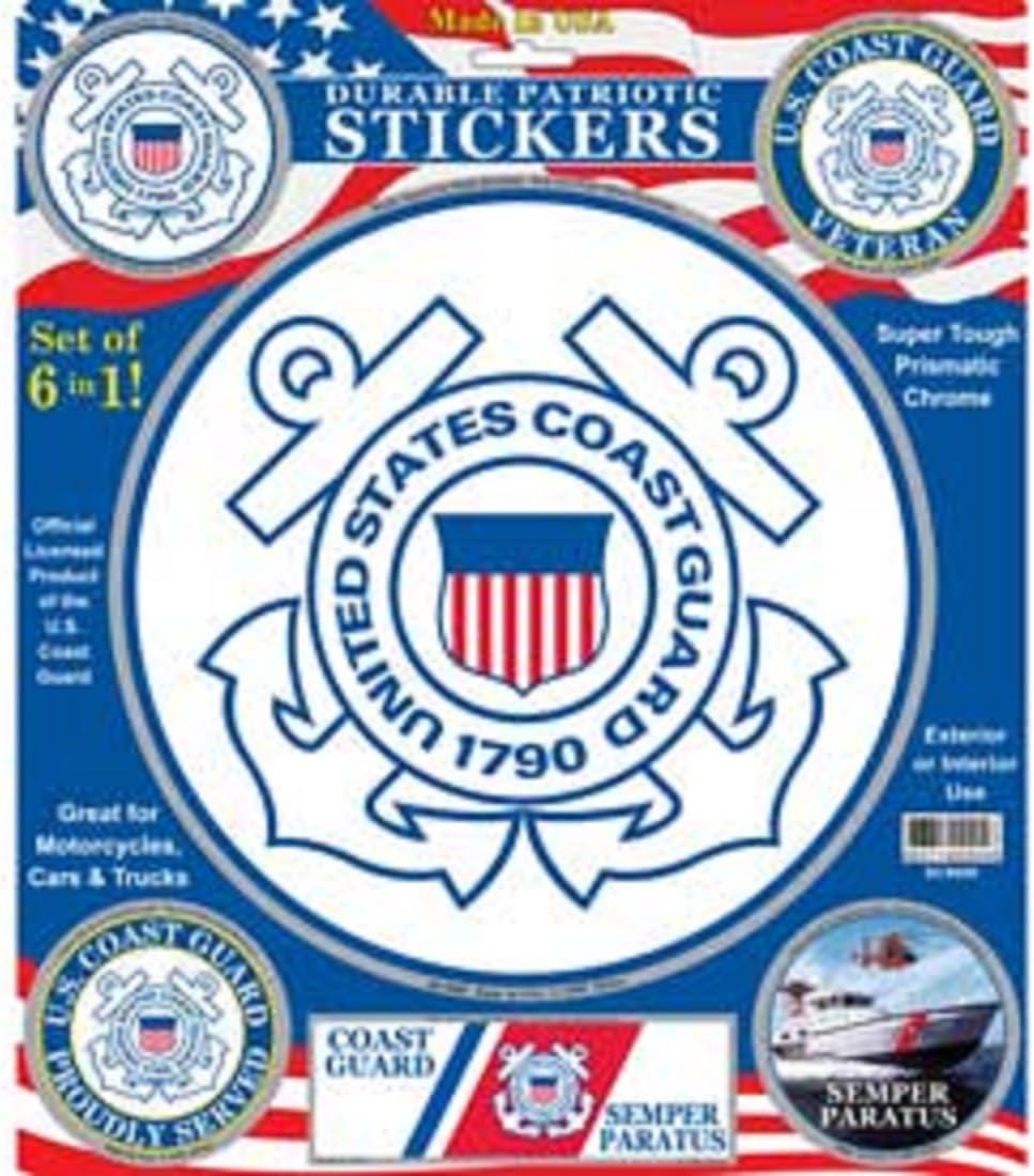 Amazon.com: US Military Armed Forces XL Sticker Decal - USCG U.S. Coast ...