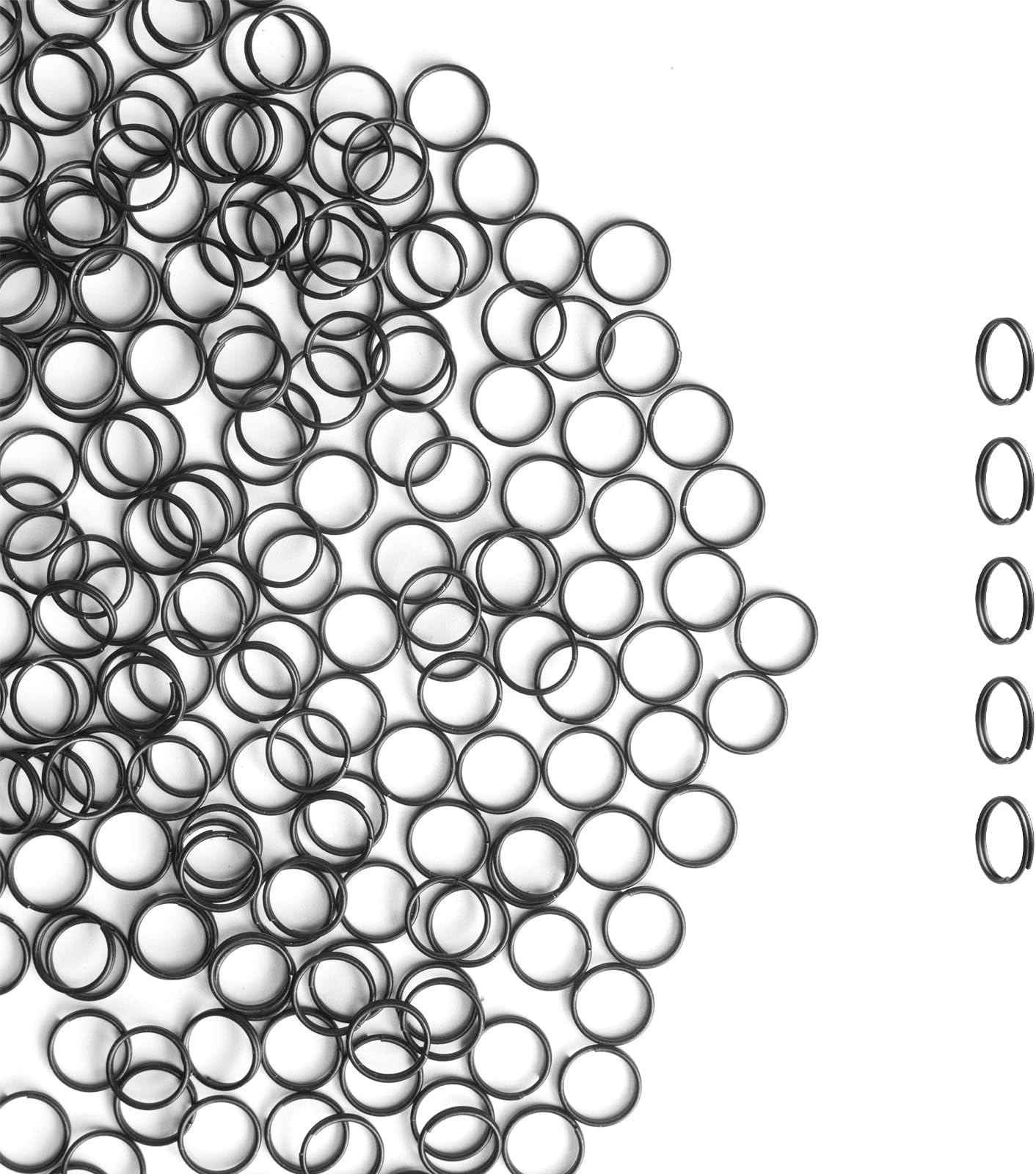 Amazon.com: WUBOECE 300 PCS 8mm Metal Split Ring Nickel Plated Small ...