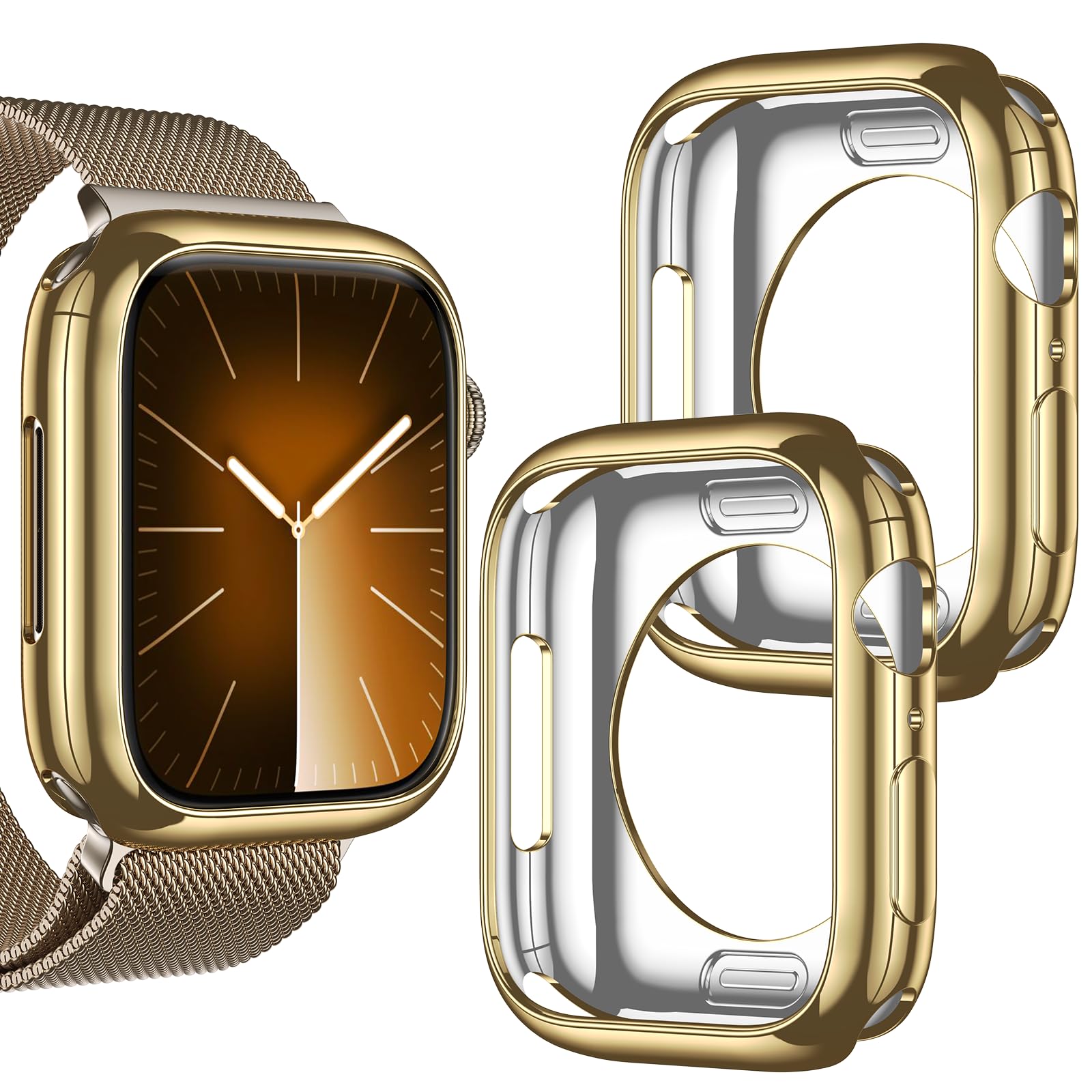 [2 Pack] Goton Case Cover for Apple Watch Series 9 8 7 41mm, Ultra Thin ...