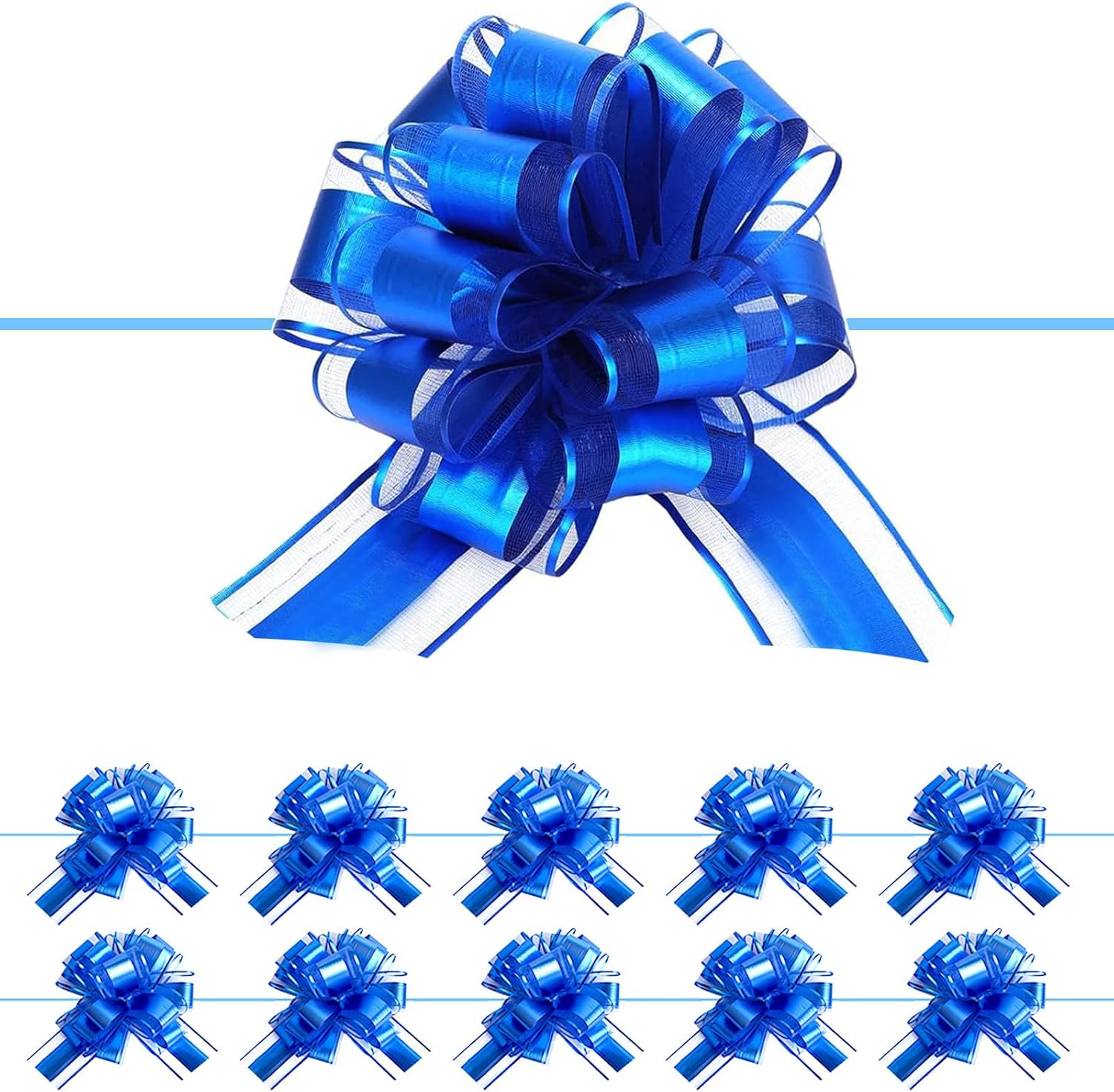 Amazon.com: AKLVBL 10 PCs Large Pull Bow Gift Bows: Wedding & Party ...