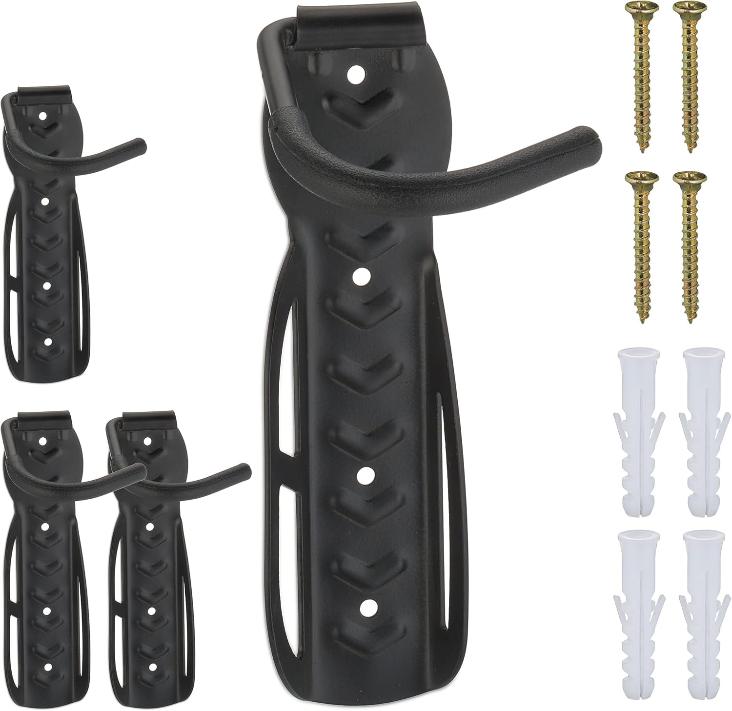 Amazon.com: Relaxdays Bike Rack, Wall-Mounted, Set of 4, Folding ...