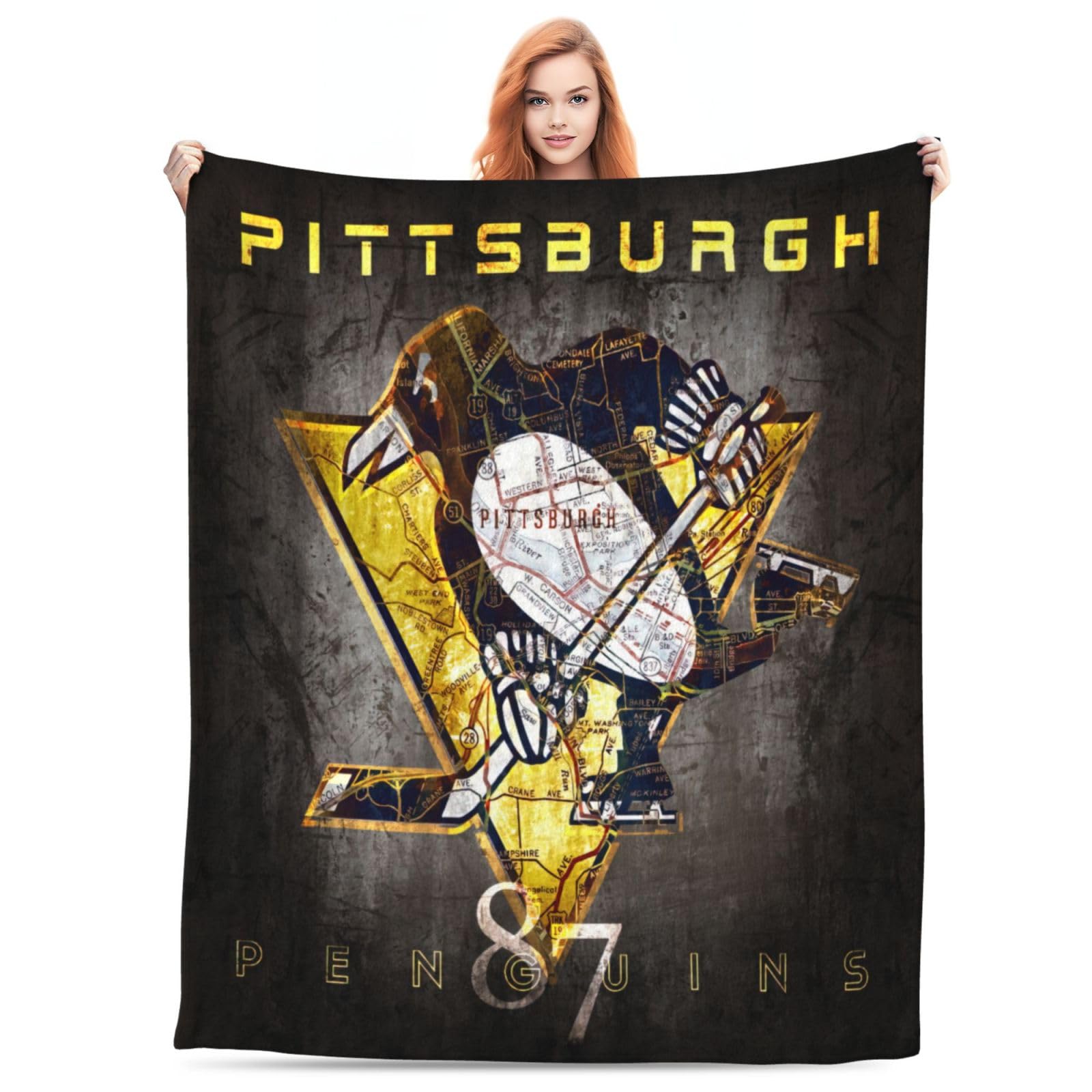 Amazon.com: Pittsburgh Sports Penguins Field Hockey Blanket Hockey Team ...