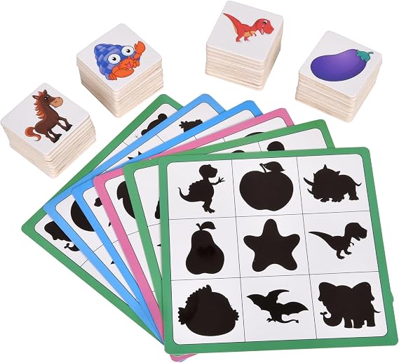 Amazon.com: WNWL Wooden Shape Matching Games, Shadow Matching Puzzle ...