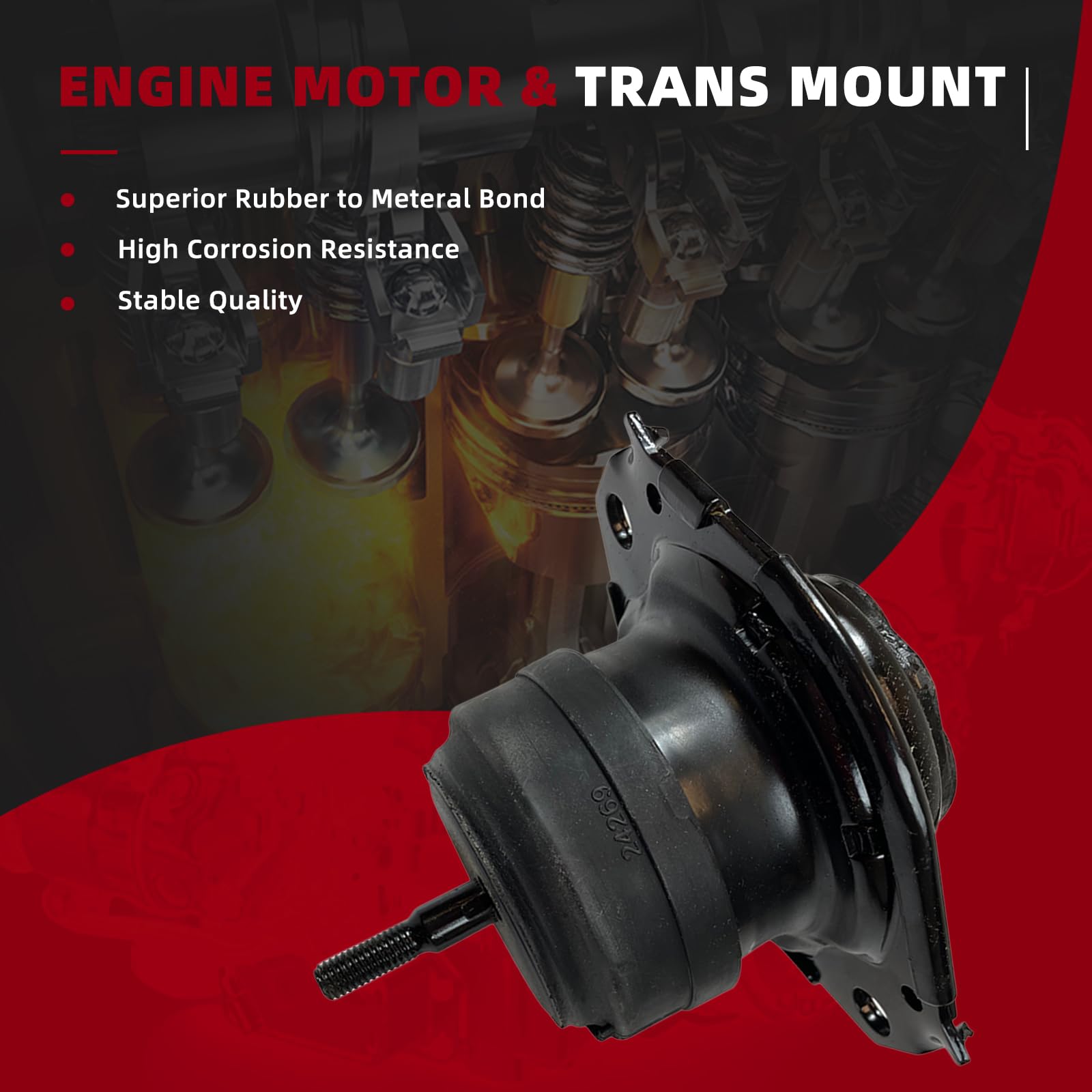 Snapklik.com : Bapmic 68252518AA Engine Mount Isolator Left Compatible