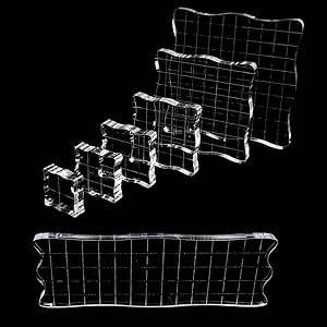 Amazon.com: 7Pcs Acrylic Stamp Block, Assorted Sizes Clear Acrylic ...