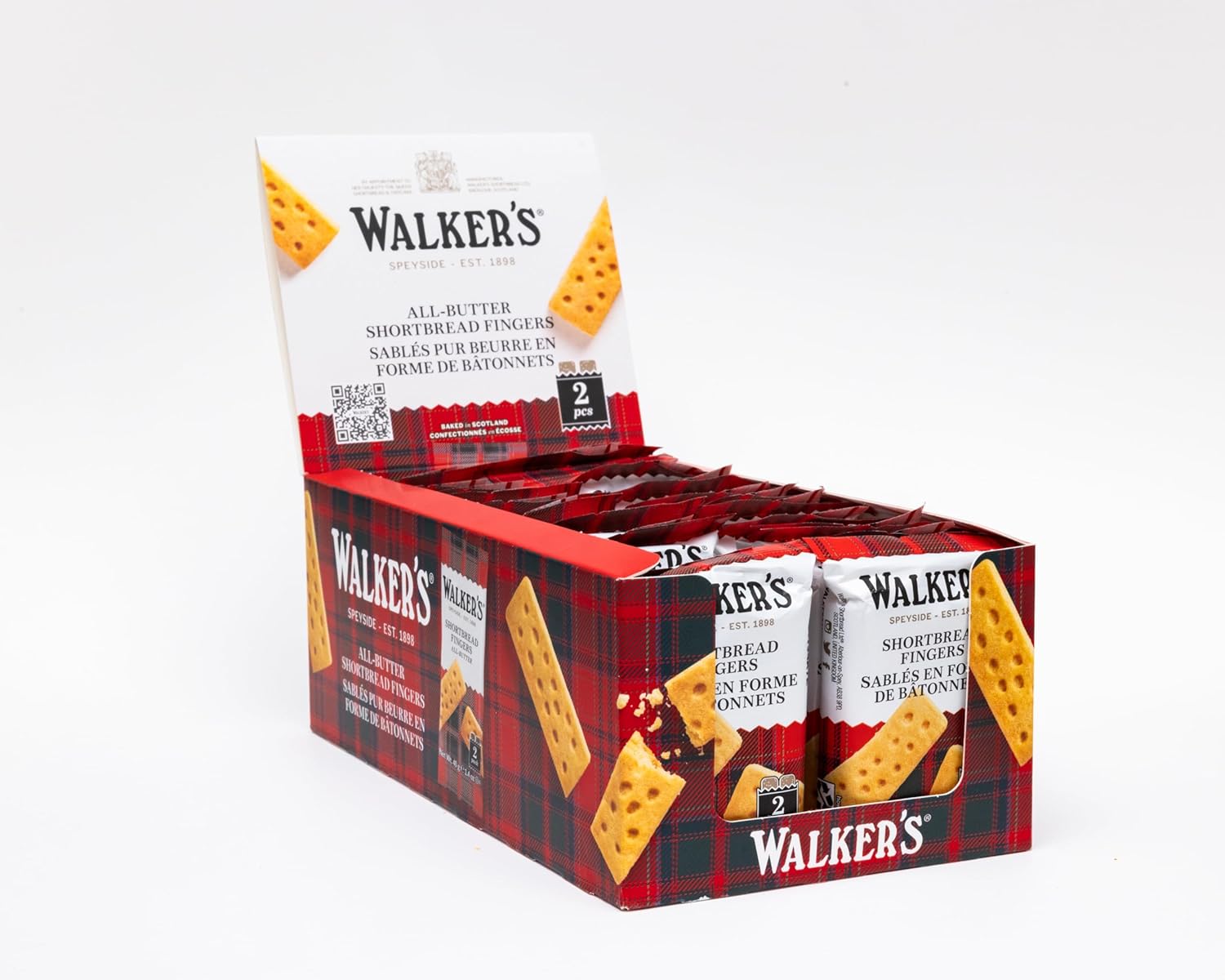 Walkers Shortbread Fingers, 2-Count Cookies Packages (Pack of 24 ...