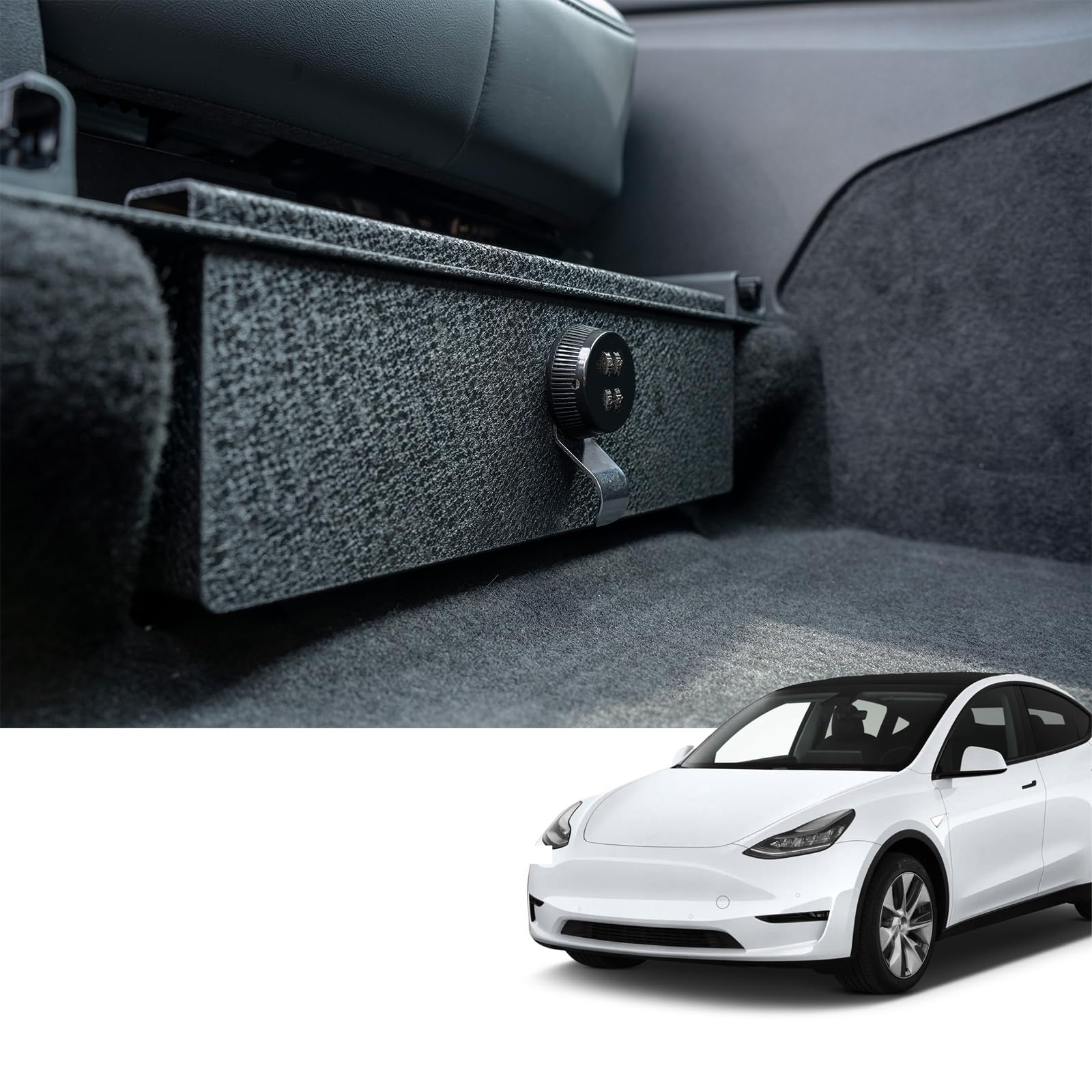 Amazon.com: Underseat Console Safe Vault - KEREN Console Gun Safe Box ...