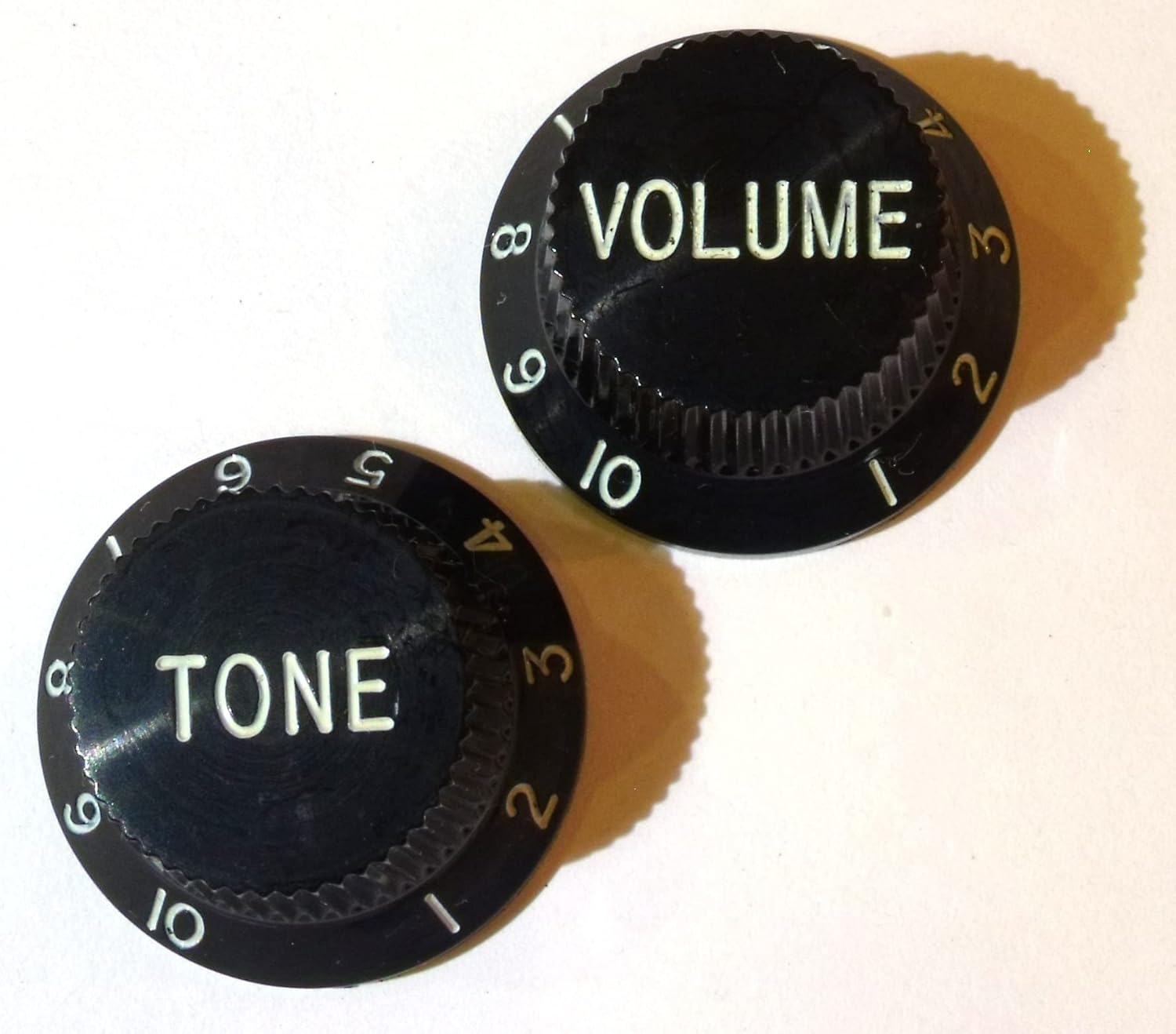 Black guitar control knobs 0-10 scale 1x tone + 1x volume Speed Knob ...