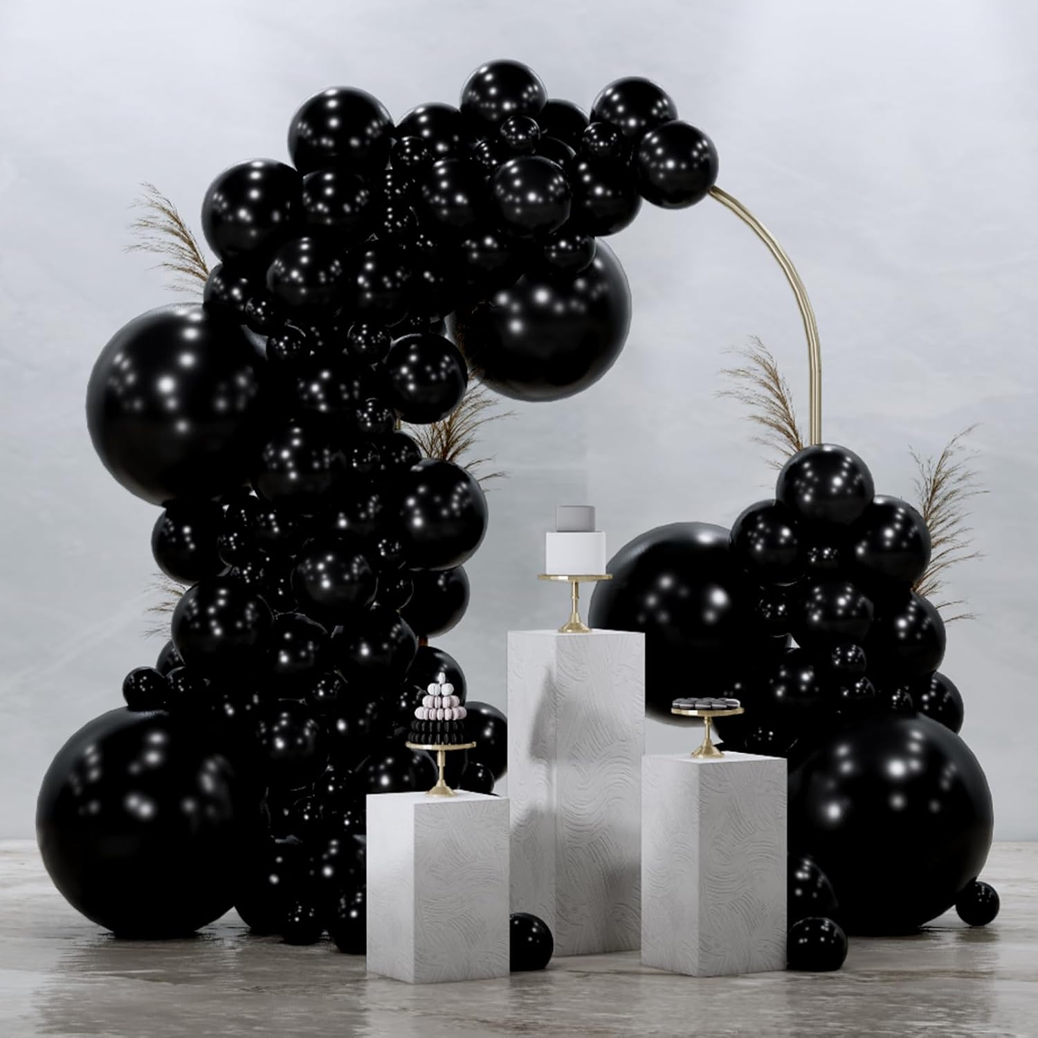 Amazon.com: PartyWoo Globos negros de 145 piezas de diferentes tamaños ...