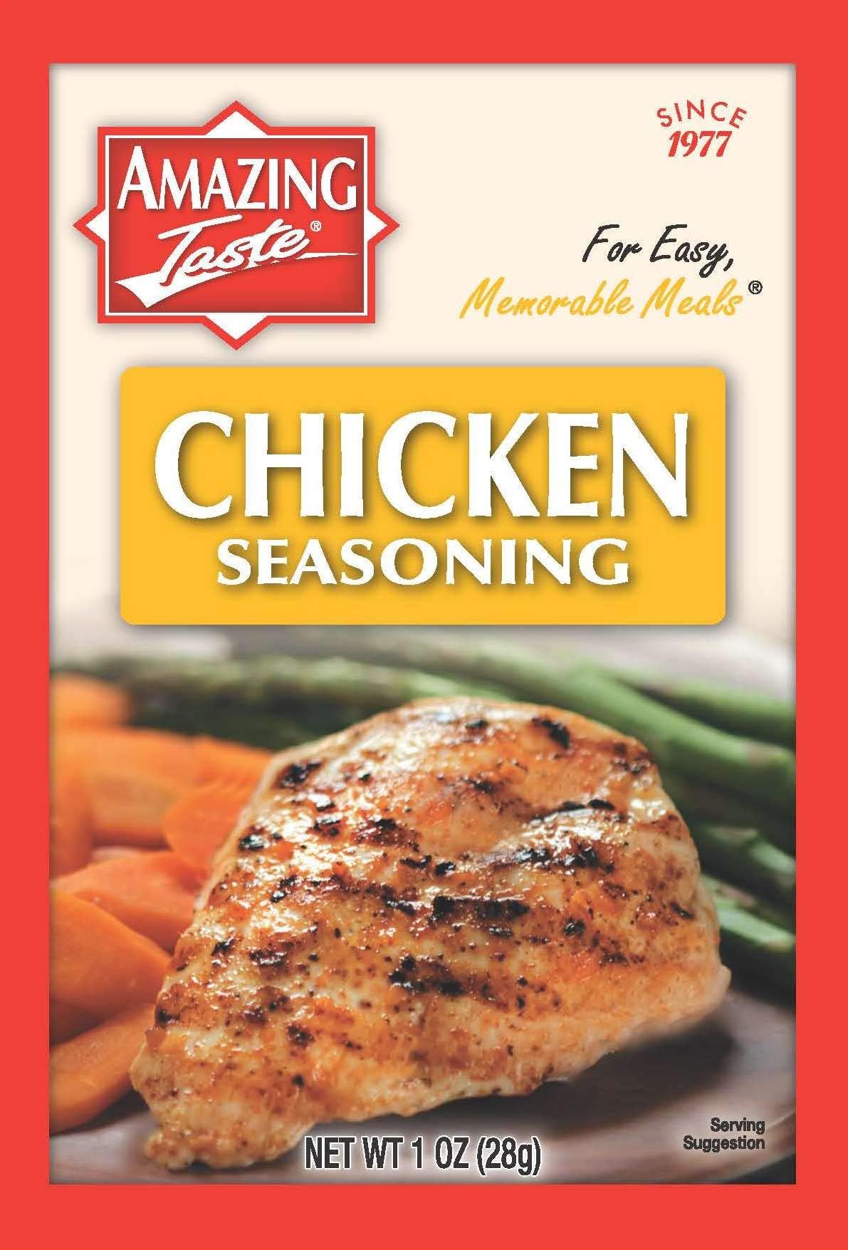 Amazon.com : Amazing Taste Chicken Seasoning Bundle (10 Packets- 1 oz ...