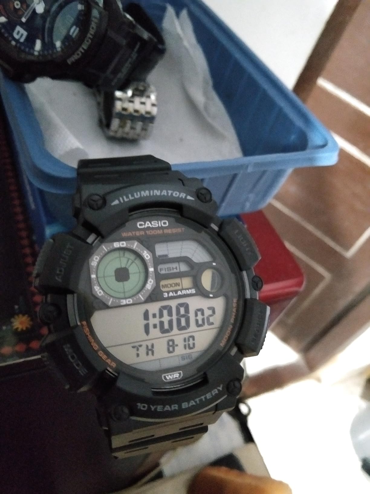 Casio Resin Digital Black Dial Unisex Watch-Ws-1500H-1Avdf, Black Band ...