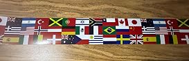 Amazon.com: Motiskyy 65 Feet International World Flag Bulletin Board ...