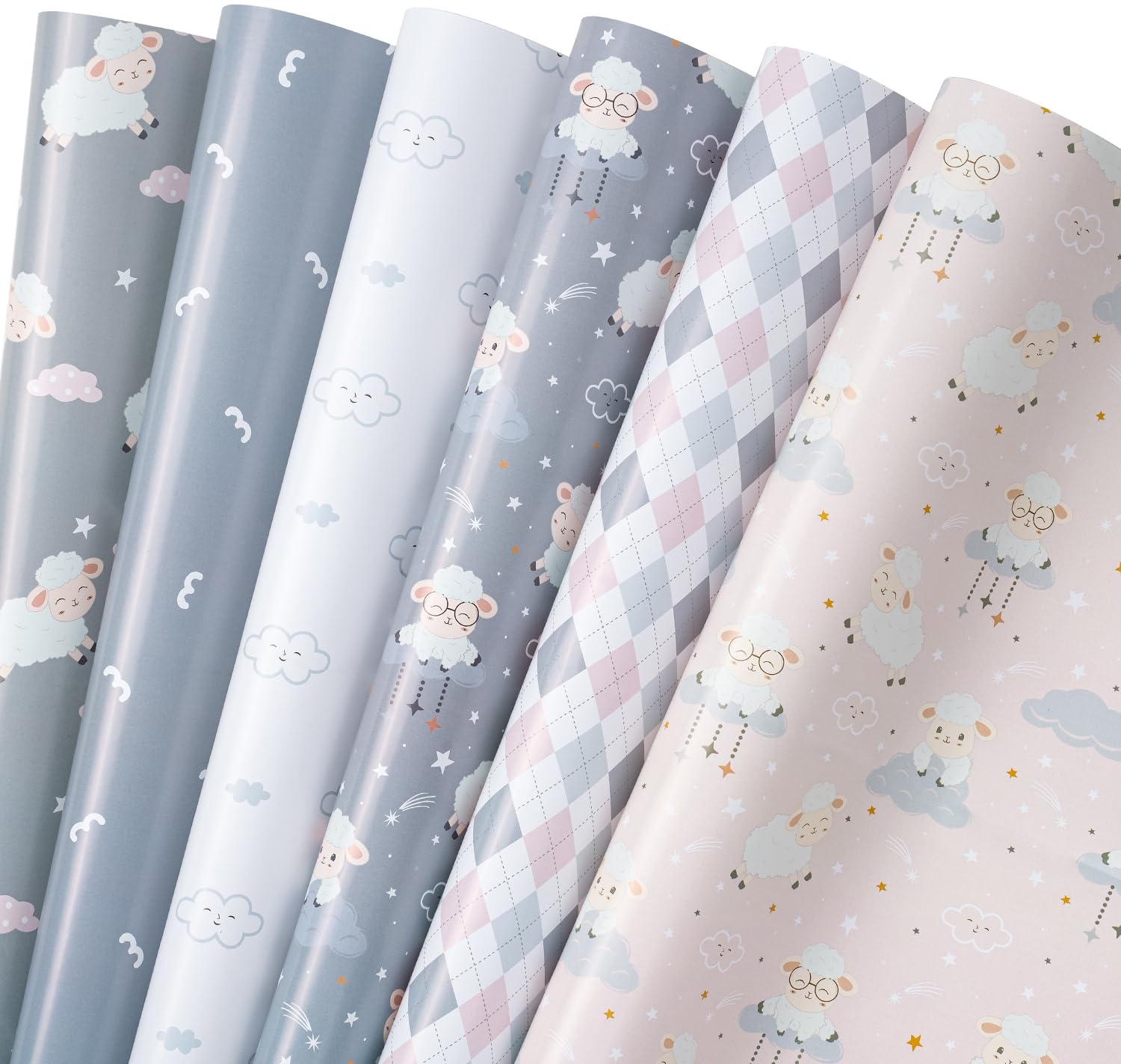 Snapklik.com : WRAPAHOLIC Baby Shower Wrapping Paper Sheet - 12 Sheets ...
