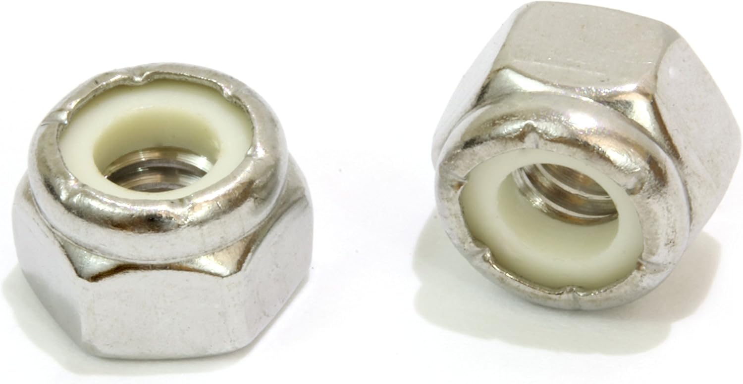 1/4"-20 Inch Lock Nut (50 Pieces) Stainless Steel Finish Hex, by Bolt ...