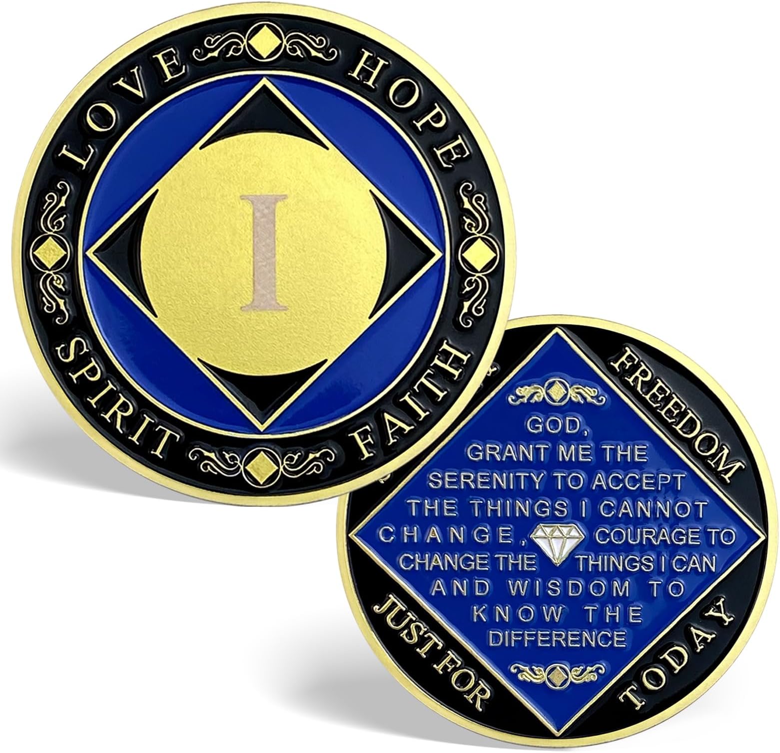 Amazon.com : 1 Year NA Medallions Recovery Chips Narcotics Anonymous ...