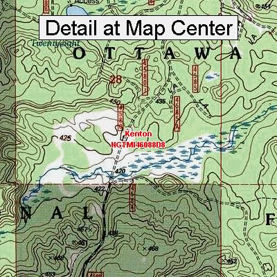 Amazon.com : USGS Topographic Quadrangle Map - Kenton, Michigan (Folded ...