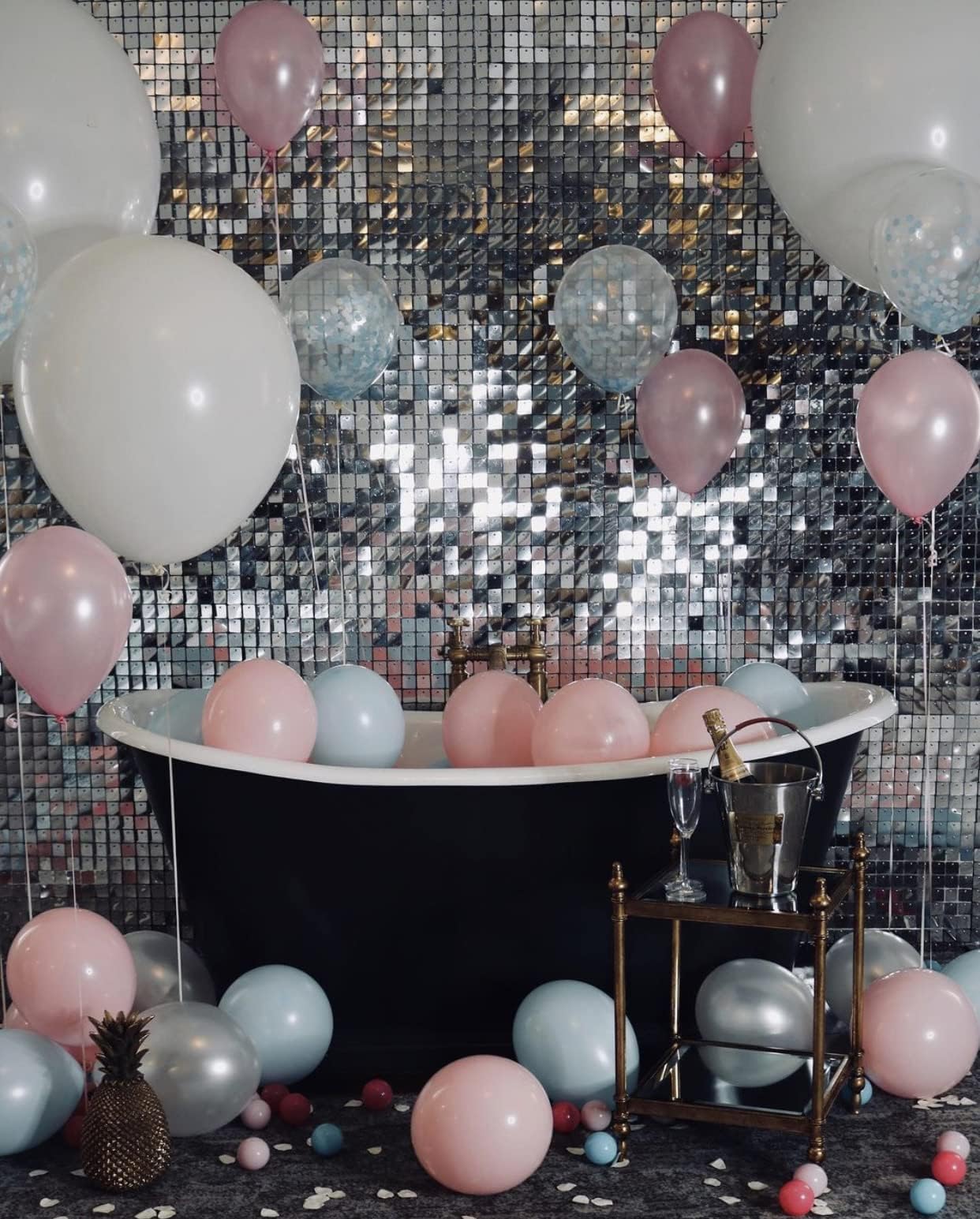 Amazon.com: Blush Blooms Decor - 24 Sequin Panels for Sequin Wall - New ...