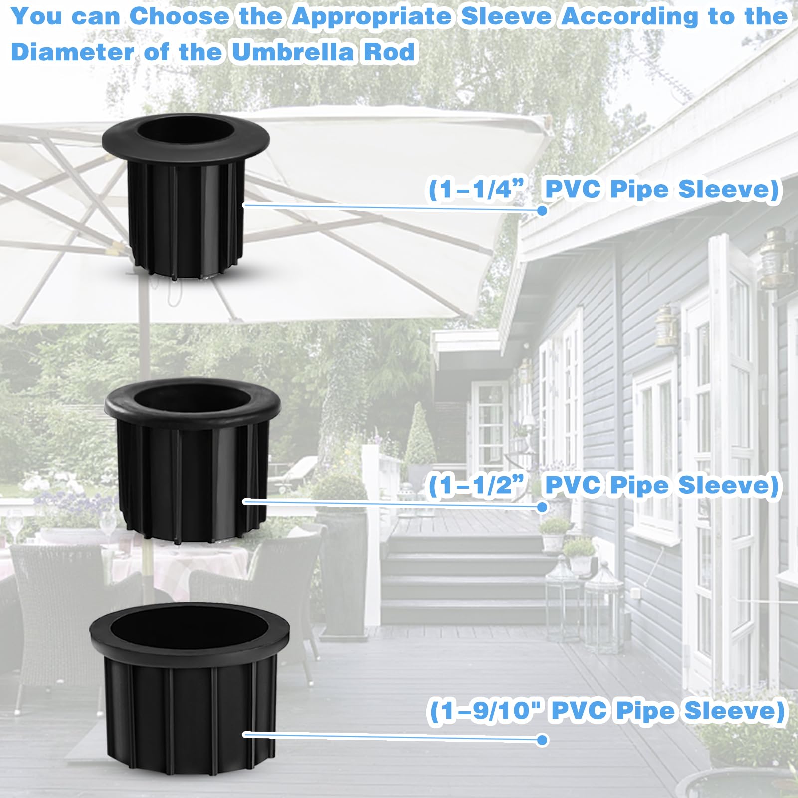 Snapklik.com : Umbrella Pole Replacement Umbrella Mount, Metal Deck ...