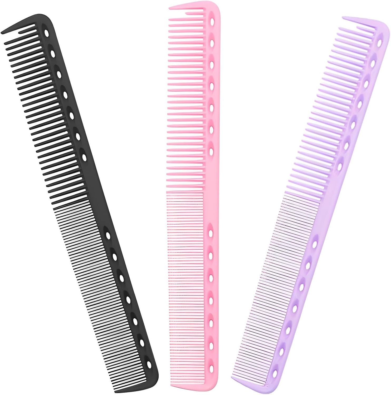 3 Pcs Hair Cutting Comb,Double-Headed Professional Hairdressing Comb,Heat Resistant Barber Comb ...