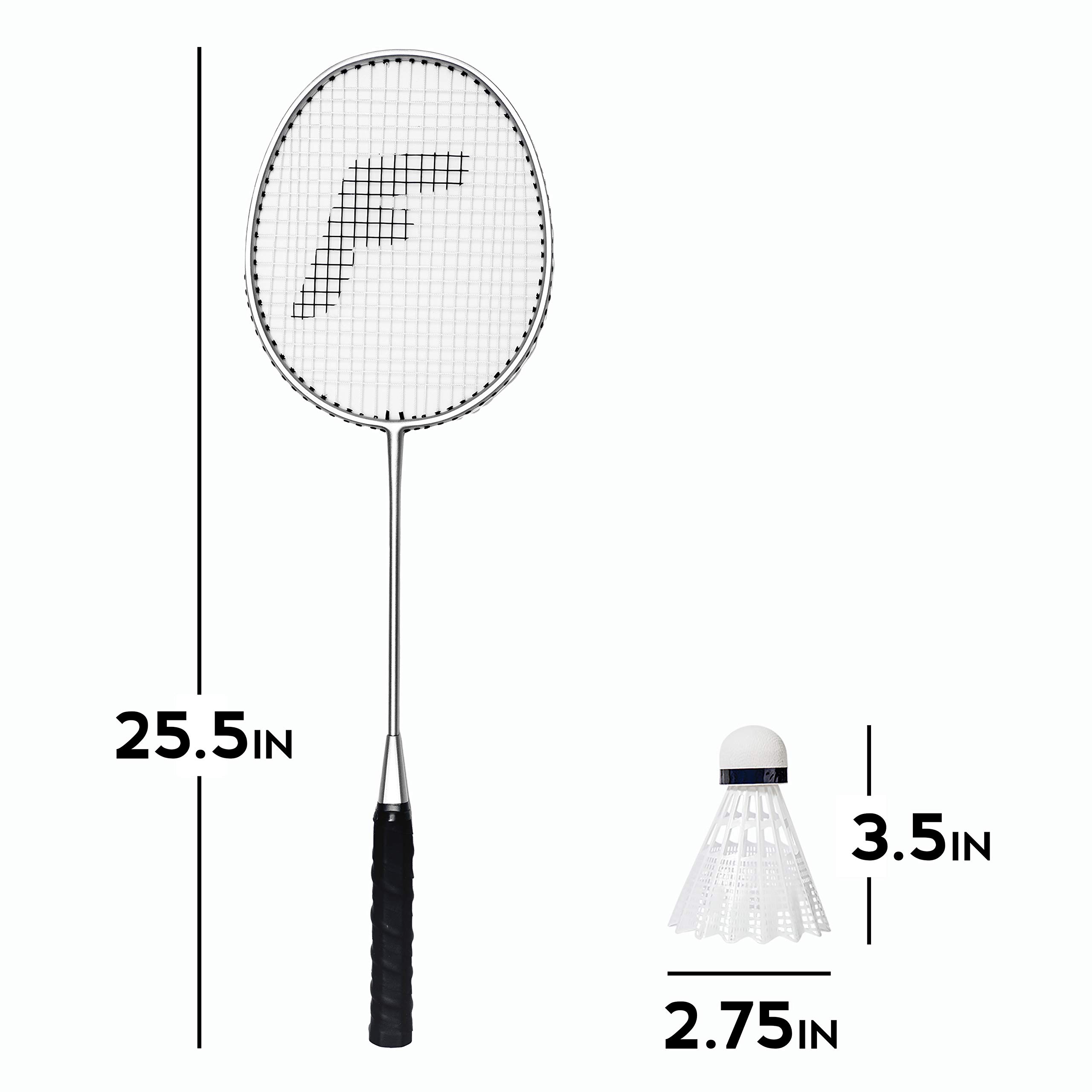 Franklin Sports Badminton Racket and Shuttlecock Set - Includes (4 ...