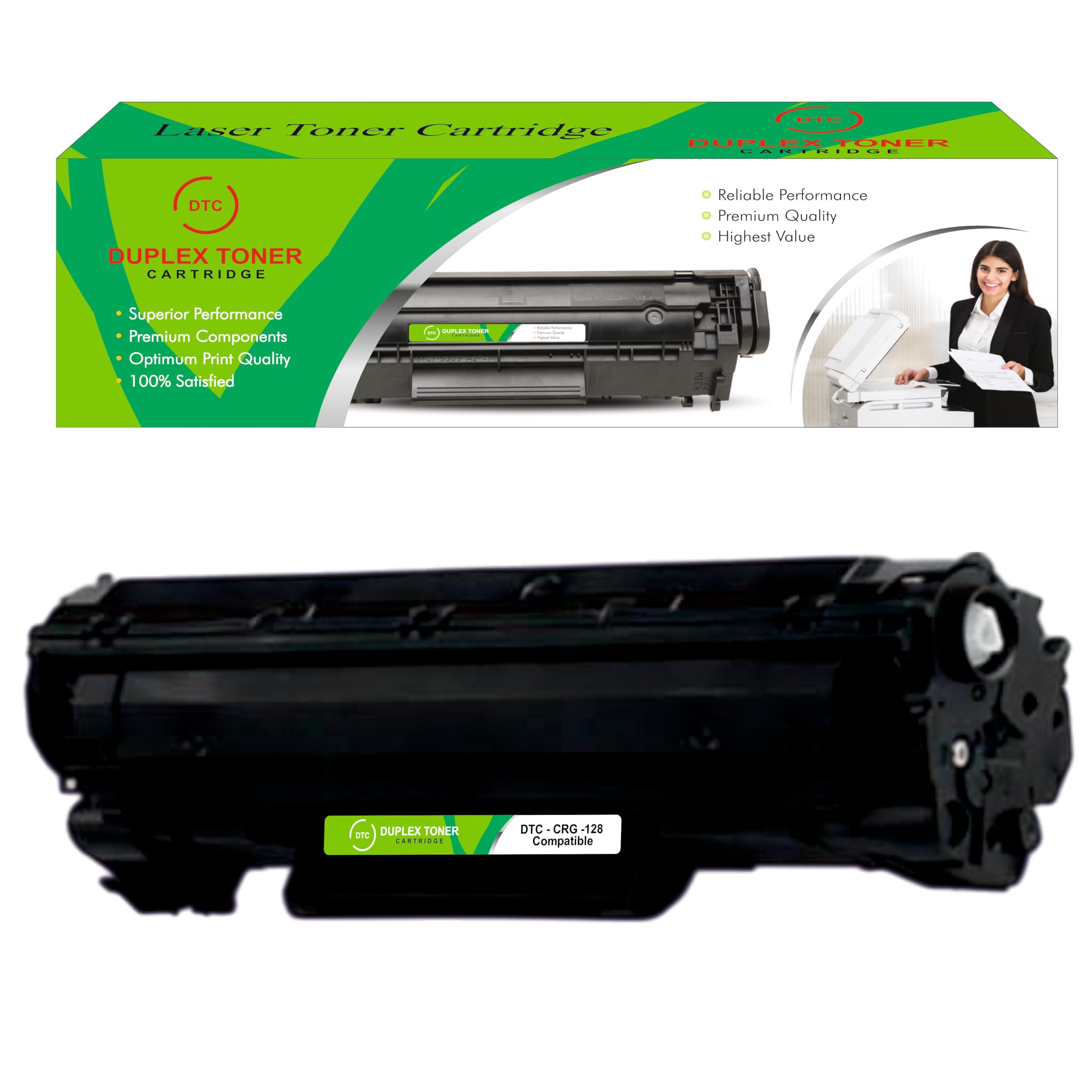 Duplex DTC CRG -128 Black Toner Cartridge Compatible with Canon Printer ...