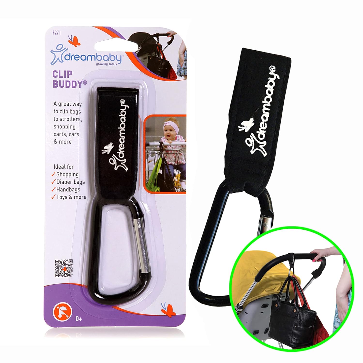 Amazon.com: Dreambaby Clip Buddy Stroller Hook Carabiner - Bag Holder ...