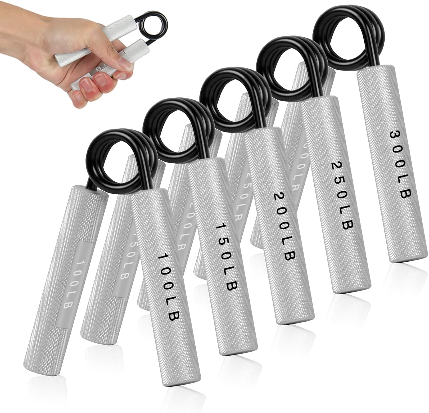 Metal Grip Strength Trainer, 5 Pack Grip Strength Trainer Set, No Slip ...