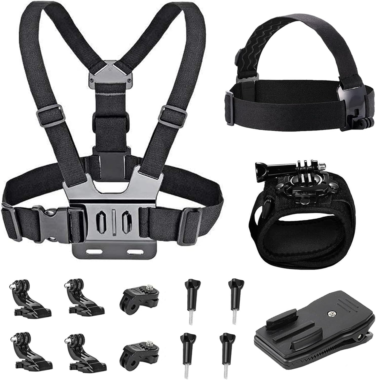 Amazon.com: AKASO Action Camera Accessories Kit - Head & Chest Mounts ...